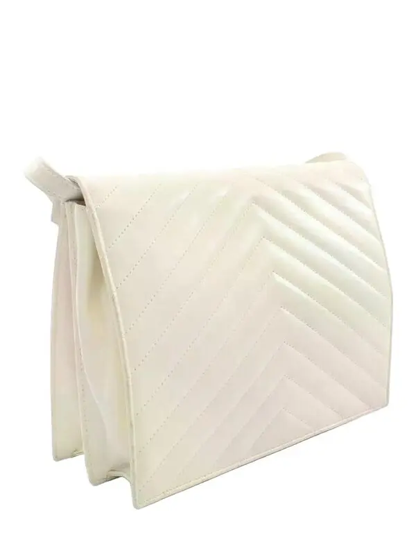 Saint Laurent Chevron-quilted Leather Shoulder Bag - Neutrals