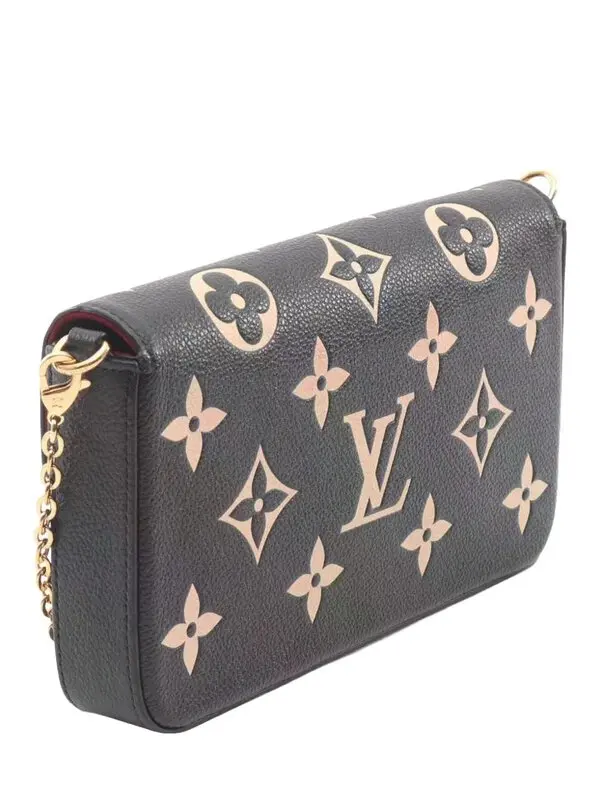LOUIS VUITTON Monogram Empreinte Félicie Chain Clutch - Black