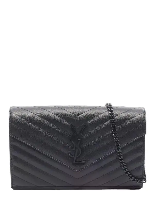 Saint Laurent Cassandre Crossbody Bag - Black