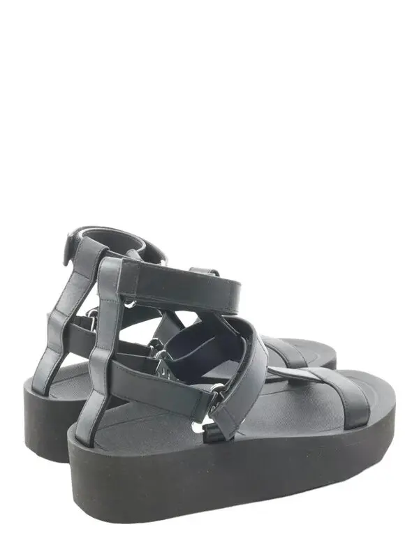 Hermès Enid Buckle Platform Sandals - Black