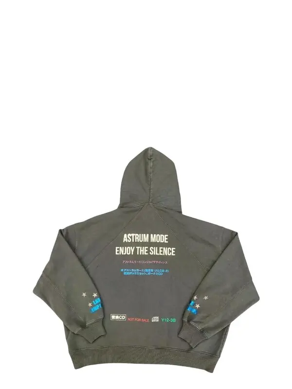 Astrum Graphic-print Zip-up Hoodie - Black