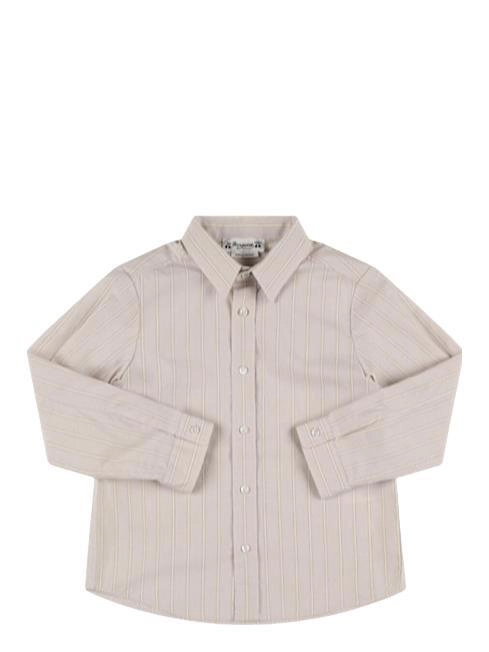 Bonpoint Striped Cotton Poplin Shirt - Nude