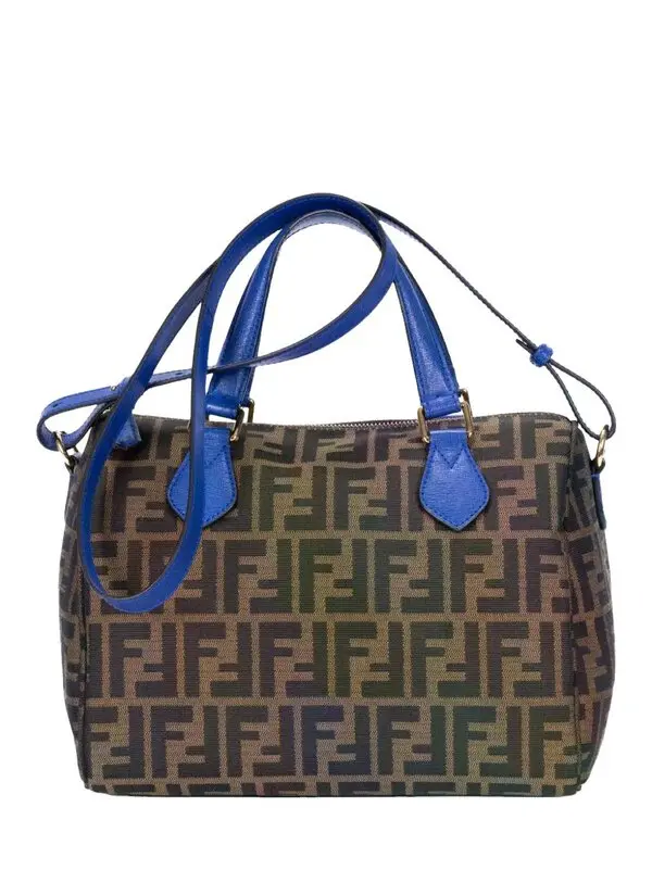 Fendi Zucca Boston Handbag - Brown
