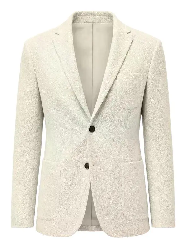 Corneliani Crochet-pattern Patch-pocket Jacket - Neutrals