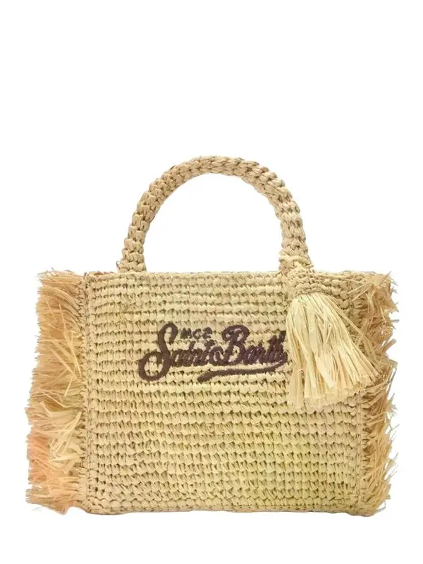 MC2 SAINT BARTH Vanity Mini Tote Bag With Fringe Trim - Neutrals