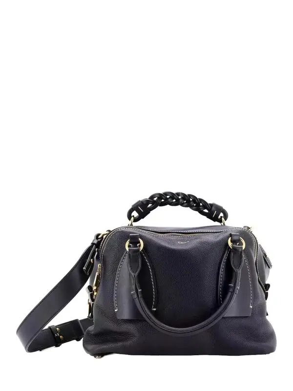 Chloé Daria Leather Medium Shoulder Bag - Blue