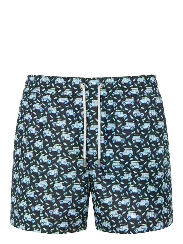 MC2 SAINT BARTH Printed Swim Shorts - Black
