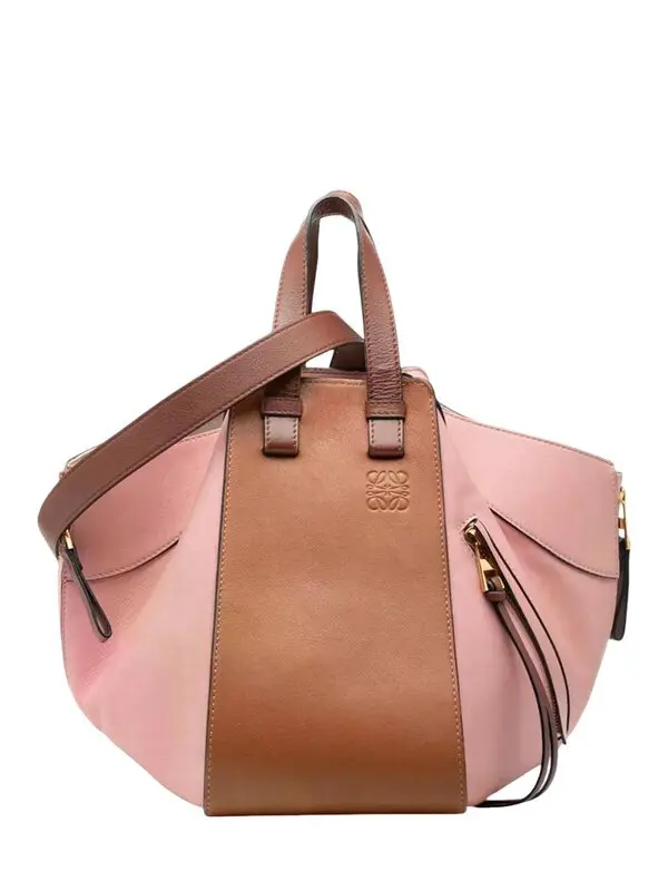 Loewe Small Tricolor Leather Hammock Satchel - Brown