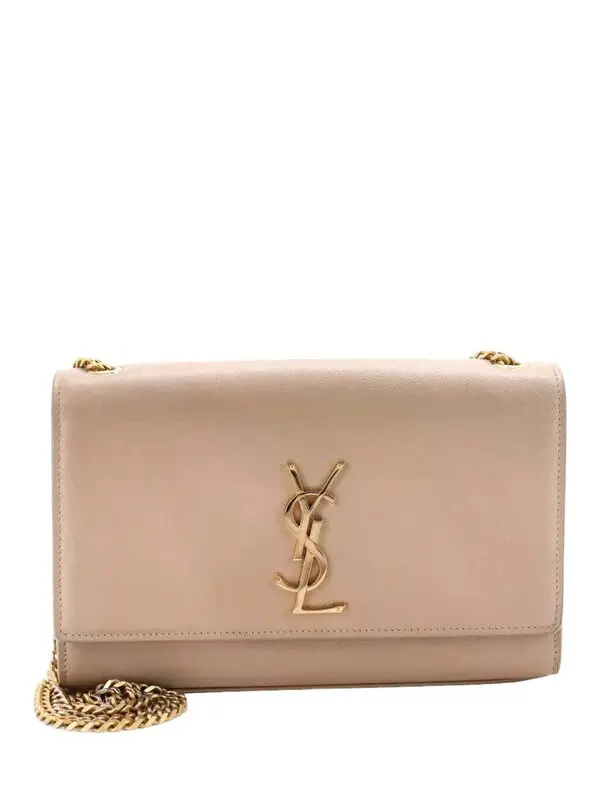 Saint Laurent Monogram Grainy Leather Medium Crossbody Bag - Neutrals
