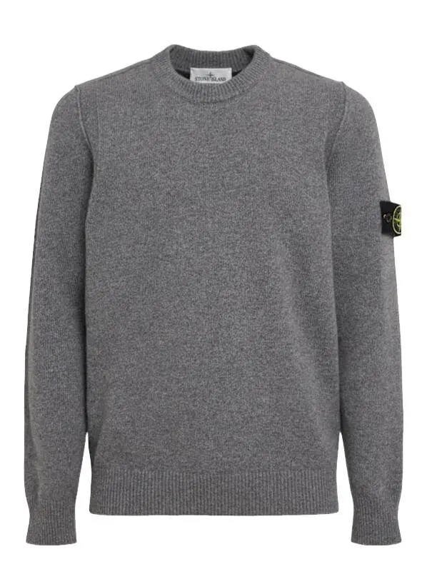 Stone Island Wool Blend Crewneck Sweater - Gray