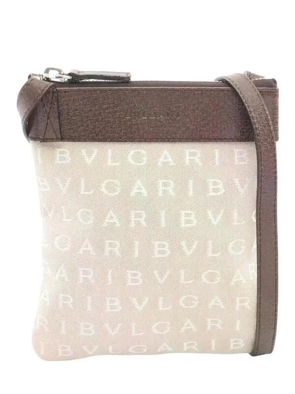 BVLGARI Logomania Canvas Crossbody Bag - Neutrals