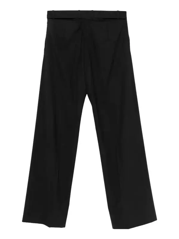 Marie Adam-Leenaerdt Pressed Crease Tailored Trousers - Black