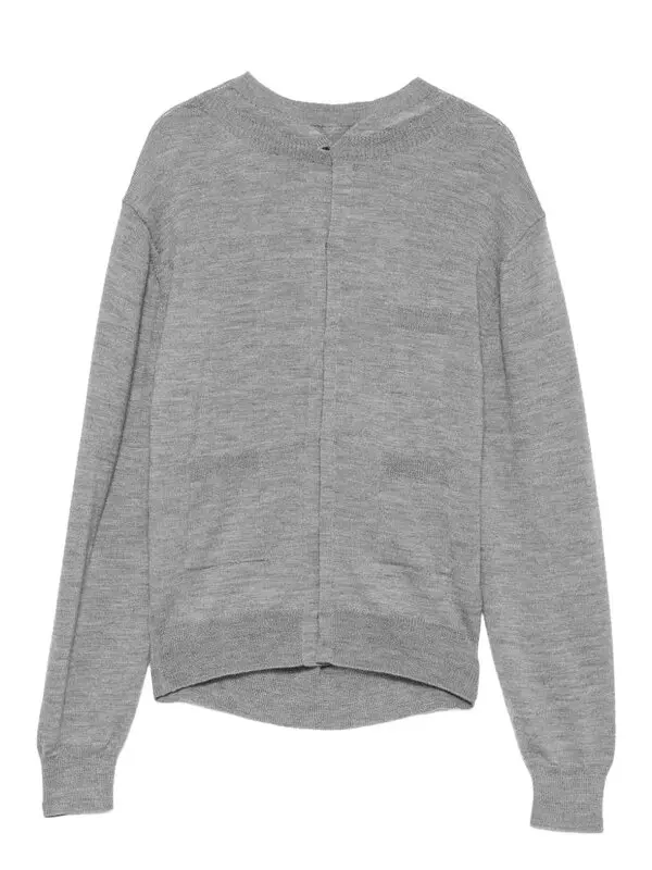 Marie Adam-Leenaerdt Knitted Cut-out Cardigan - Grey