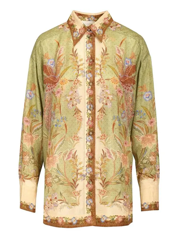 Zimmermann Indra Printed Silk Shirt - Multicolor