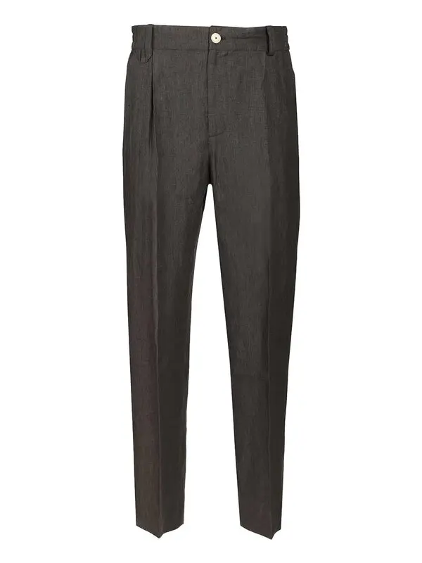 Jacquemus Croisière Linen Trousers - Gray