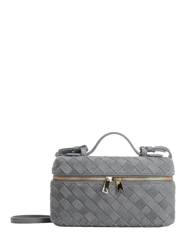 Bottega Veneta Vanity Case Bang Bang Woven Lamb Skin - Blue