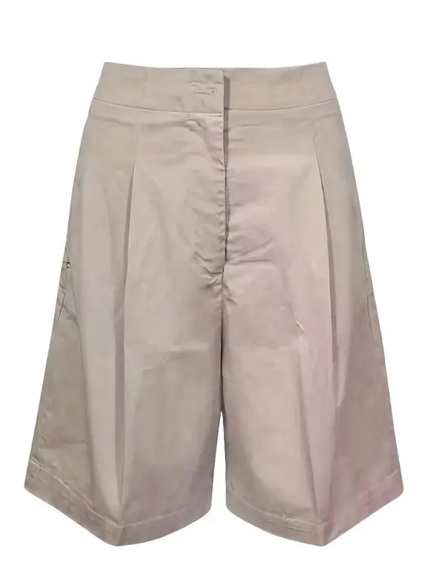 RE-HASH Kiria Pleated Wide-leg Shorts - Neutrals