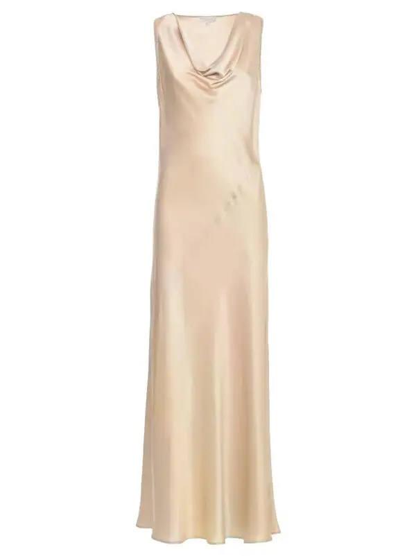 Antonelli Firenze Cowl Neck Sleeveless Maxi Dress - Neutrals