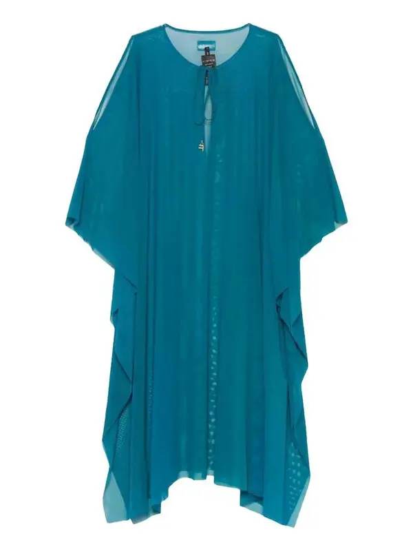 FISICO Sheer-finish Draped Kaftan - Blue