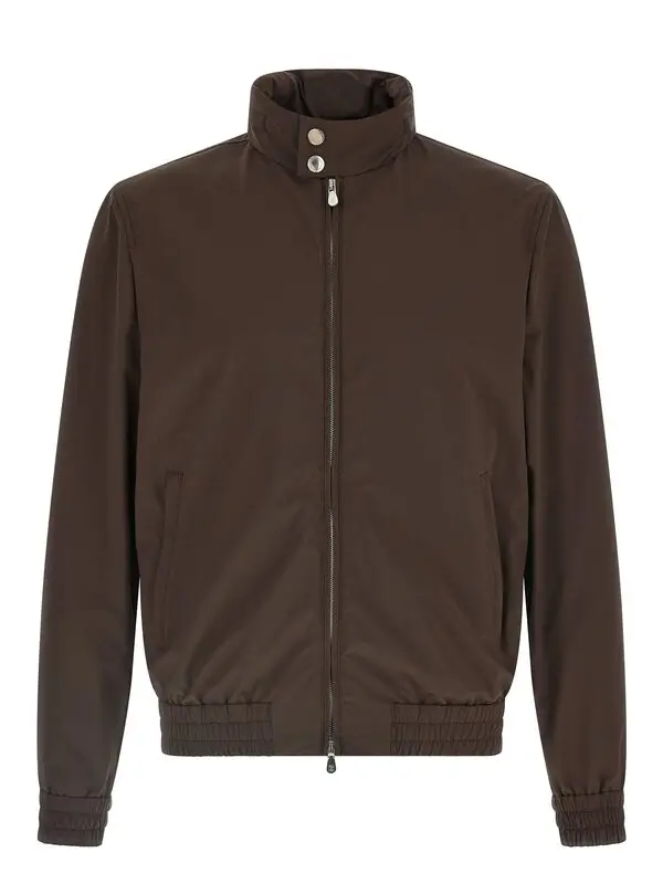 Brunello Cucinelli Water-repellent Zip-up Jacket With Removable Hood - Brown