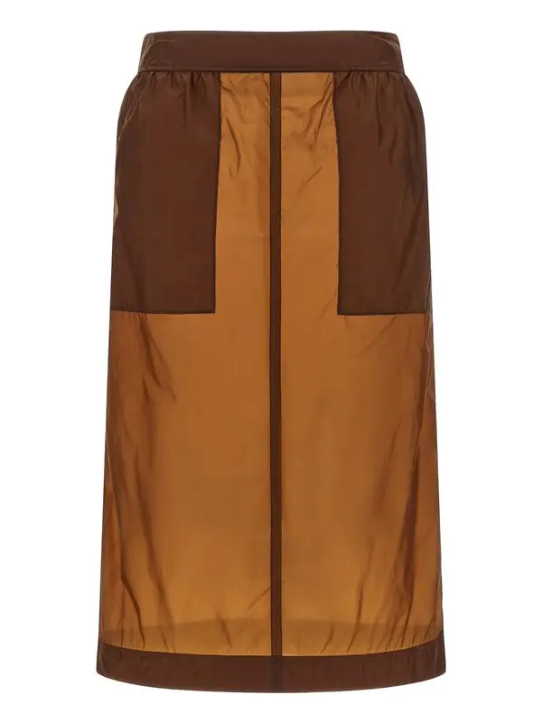 Saint Laurent Midi Skirt - Brown