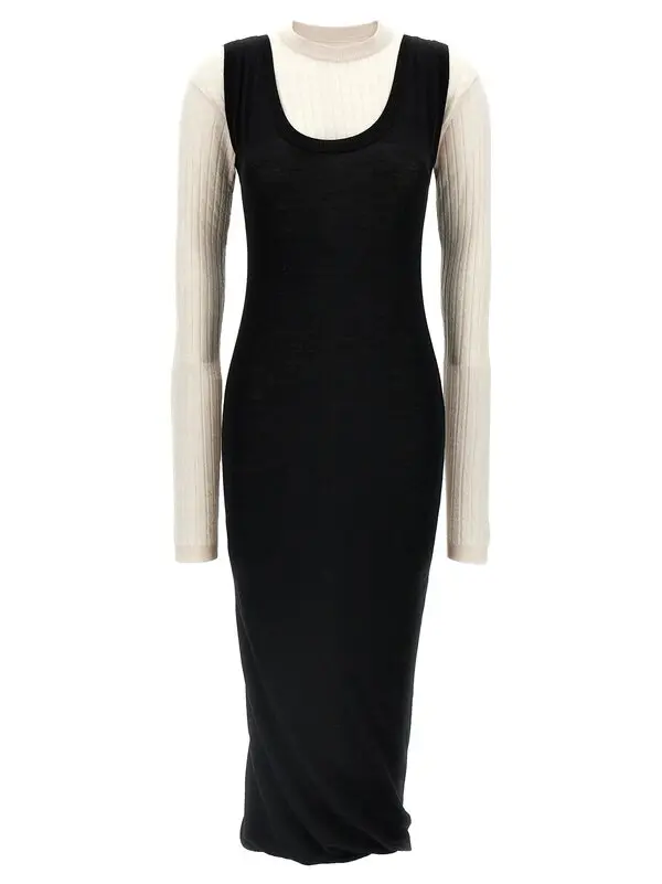 Marni Multilayered Wool Dress - Multicolor