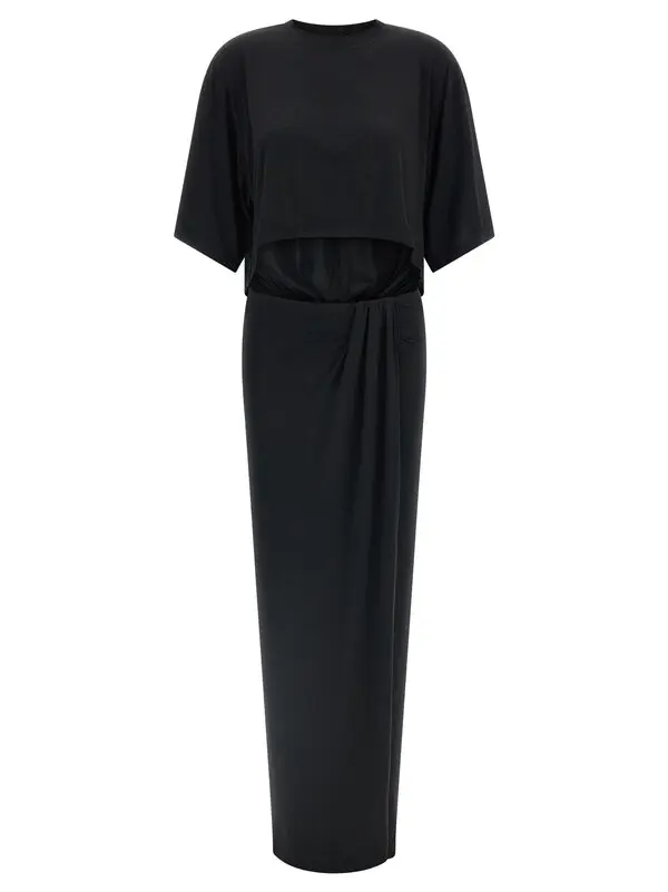 Andamane The Attico "anja" Long Dress - Black