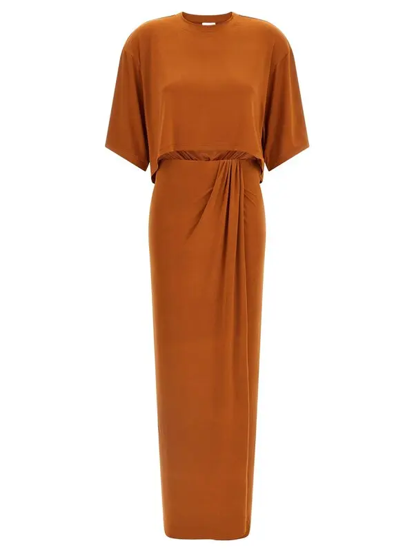 Andamane The Attico "anja" Long Dress - Orange