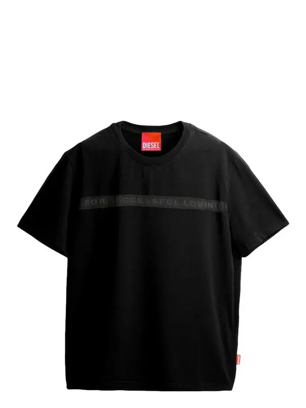 DIESEL® X Tinder "for Successful Loving" Devoré T-shirt - Black