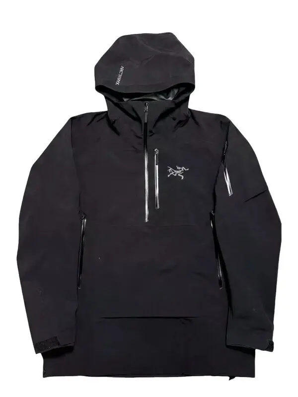 Arc'teryx Logo Detail Hooded Jacket - Black