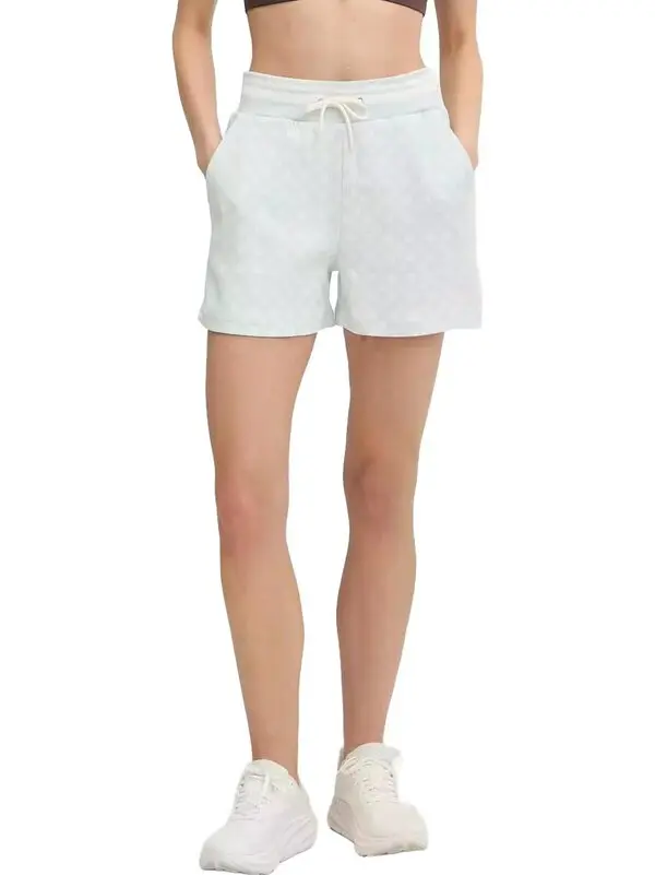 Guess Logo Print Drawstring Shorts - Green