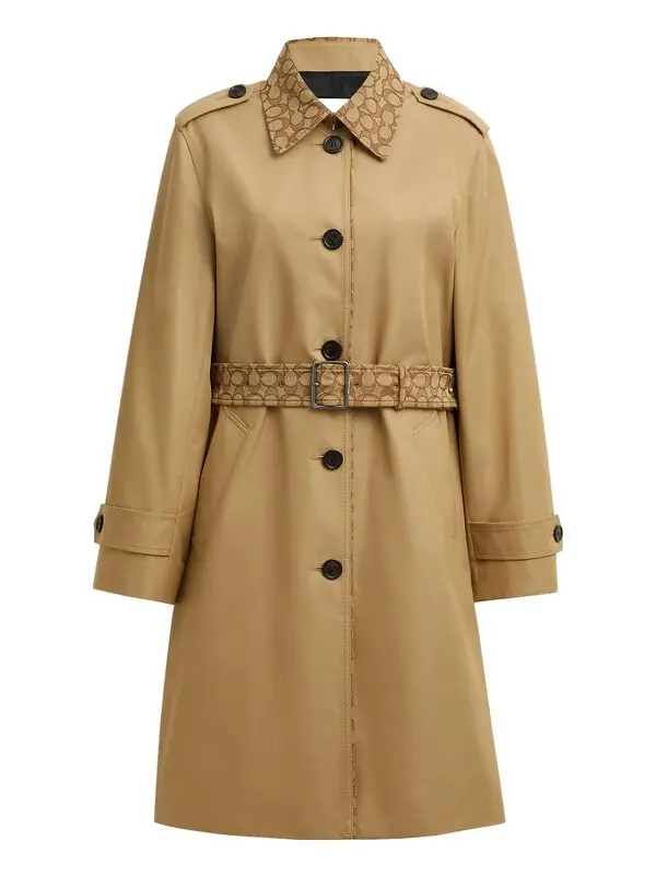 COACH OUTLET Signature Piping Trench Coat - Khaki