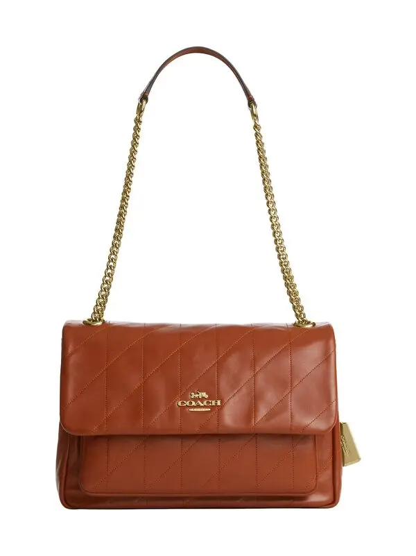 COACH OUTLET Elodie Quilted Leather Crossbody Bag - Gold/cinnamon