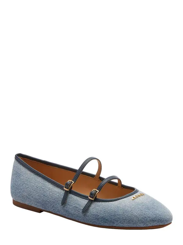 COACH OUTLET Double Buckle Mary Jane - Light Denim