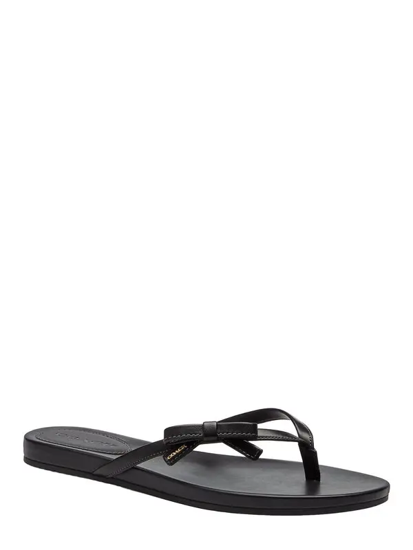 COACH OUTLET Coach Bow Flip Flop - Black
