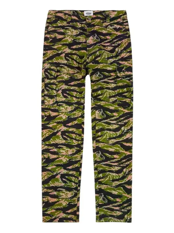 Oakley Camouflage-print Slim Cut Trousers - Black