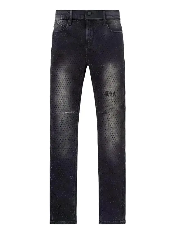 RtA Bryant Crystal-embellished Jeans - Grey