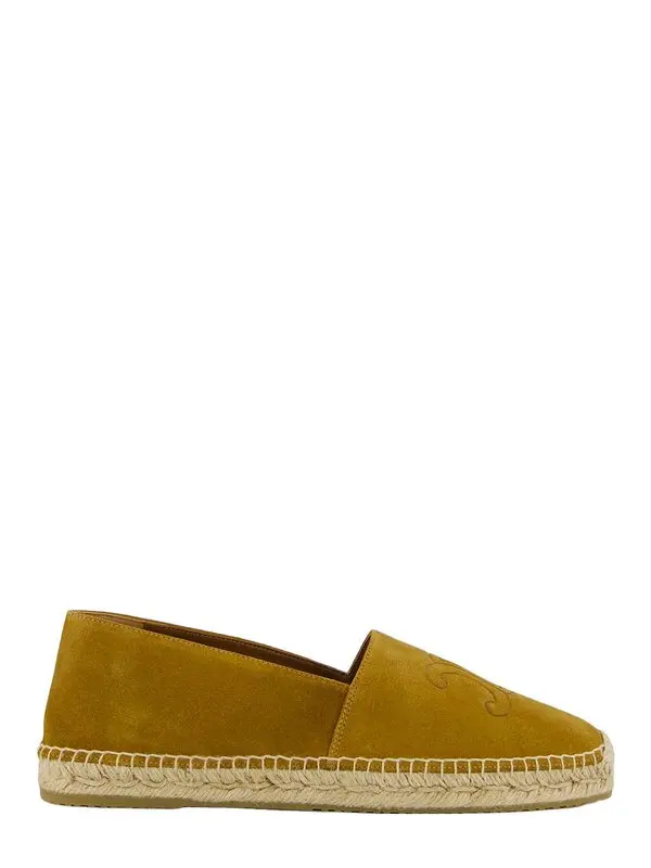 Celine Suede Espadrilles With Triomphe Detail - Yellow