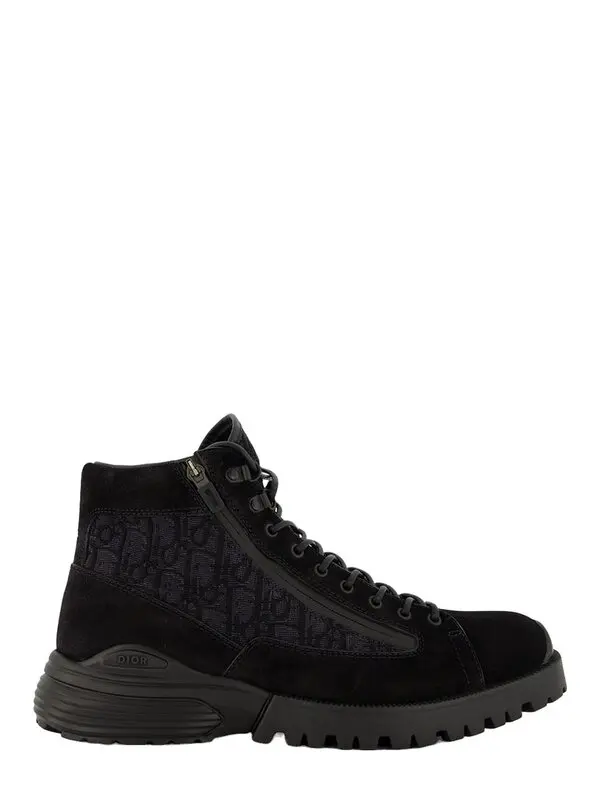 Dior Leather Combat Boots - Black
