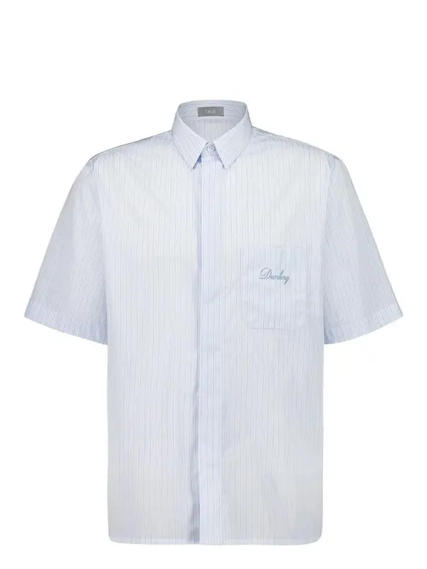 Dior Shirt Short Sleeves - Blue