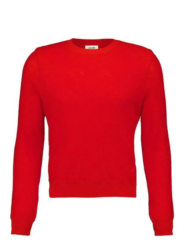 Celine Sweater L/s C-neck Knit Wool - Red