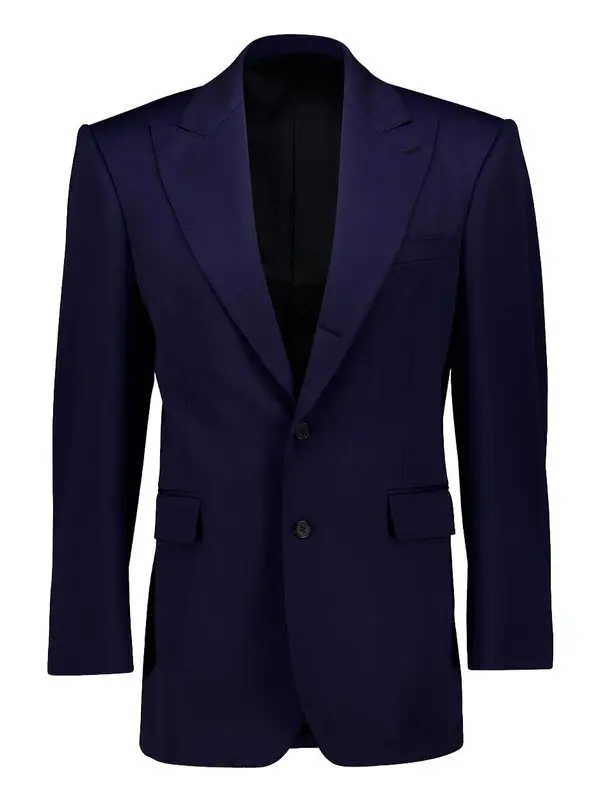 Celine Jacket Colone Grain De Poudre Wool - Blue