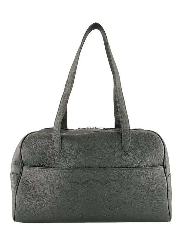 Celine Grained Leather Duffle Bag - Grey