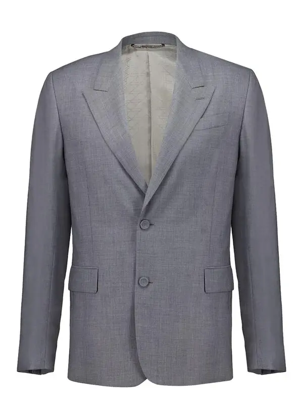 Dior Peak Lapel Jacket With Double Vent And Flap Pockets - Grey