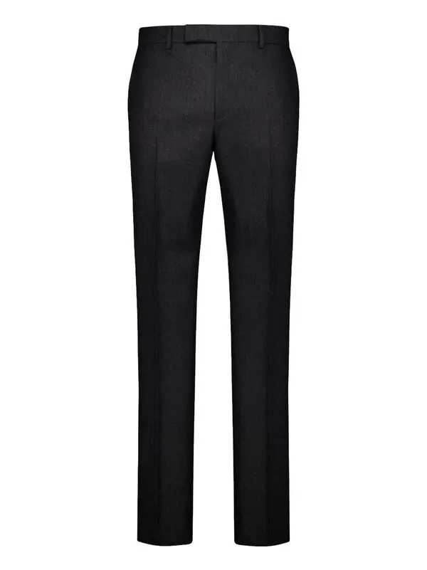 Celine Straight Fit Wool Trousers - Grey