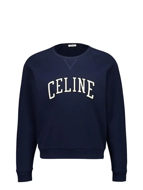 Celine Cotton Fleece Sweatshirt - Blue