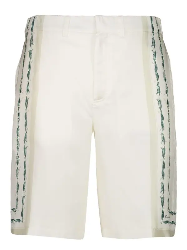 Dior Shorts Bermudas Flap Pocket At Back Silk - White