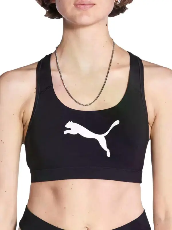 PUMA Pwrshape Forever Logo Sports Bra - Black