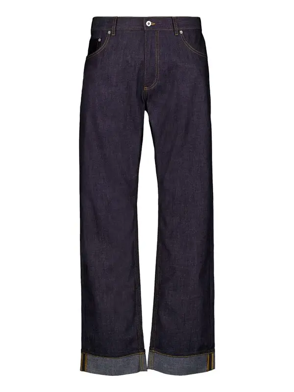 Bottega Veneta Rinsed Indigo Wide-leg Jeans - Blue