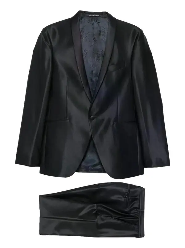 CARLO PIGNATELLI Satin-finish S Suit - Blue